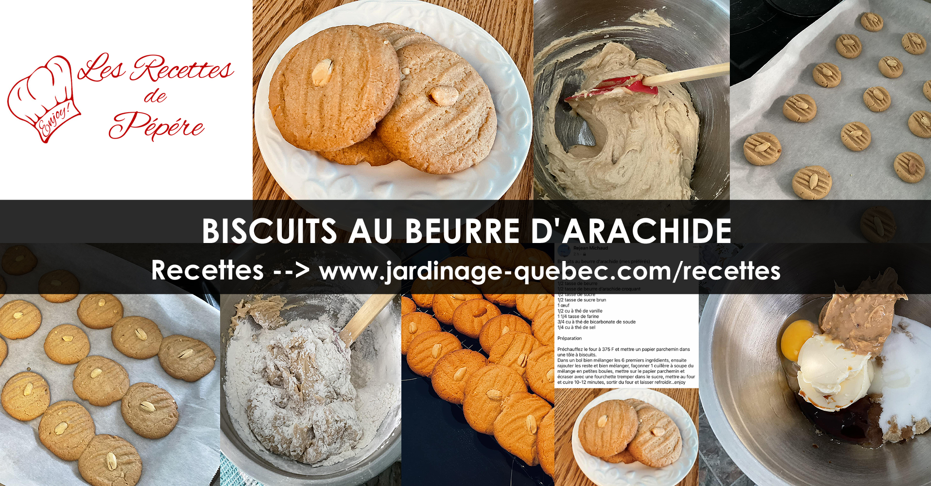 Biscuits au Beurre d'Arachide - Recettes de Pépére