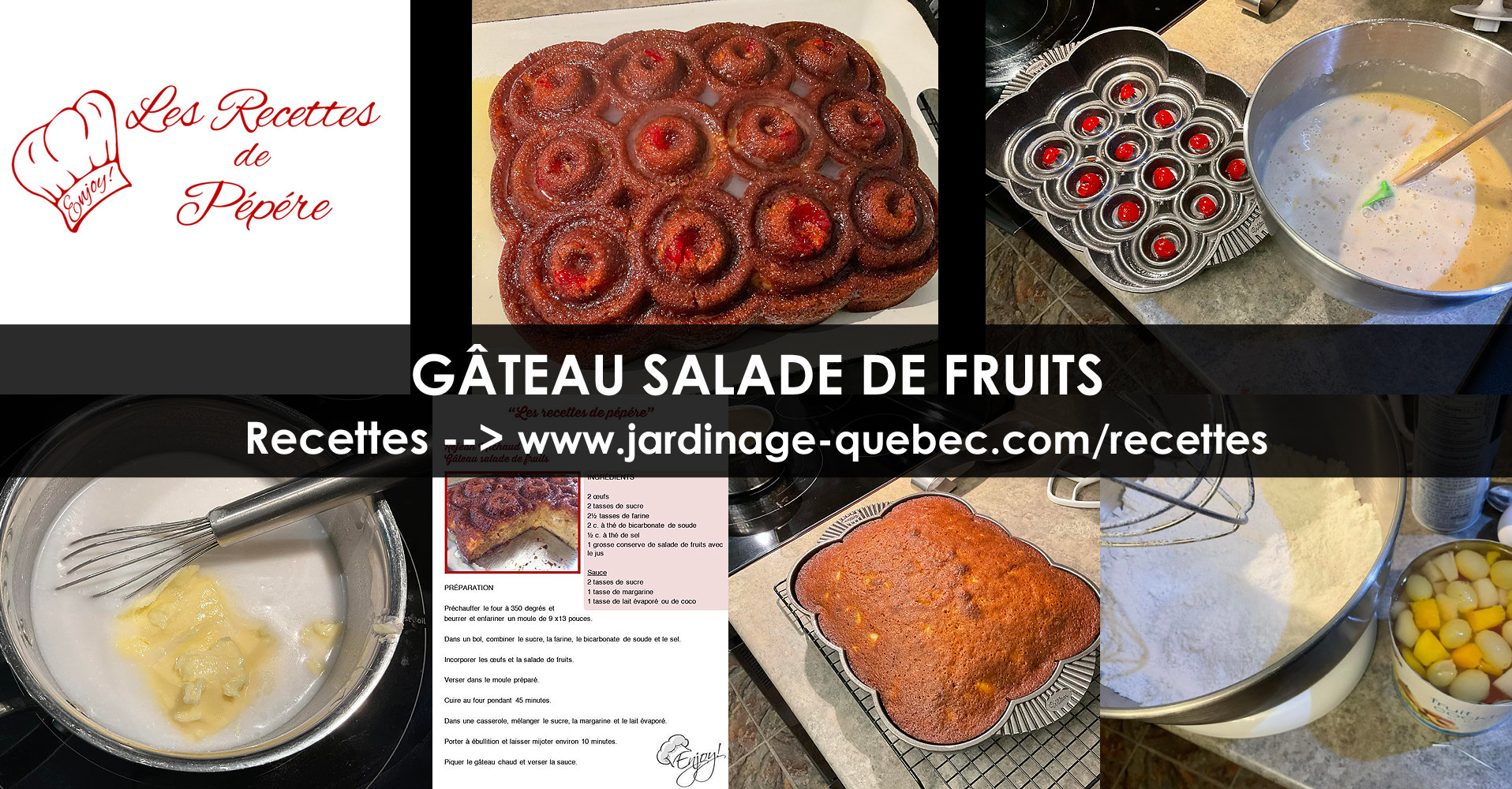 Gâteau à la Salade de Fruits - Recettes de Pépére