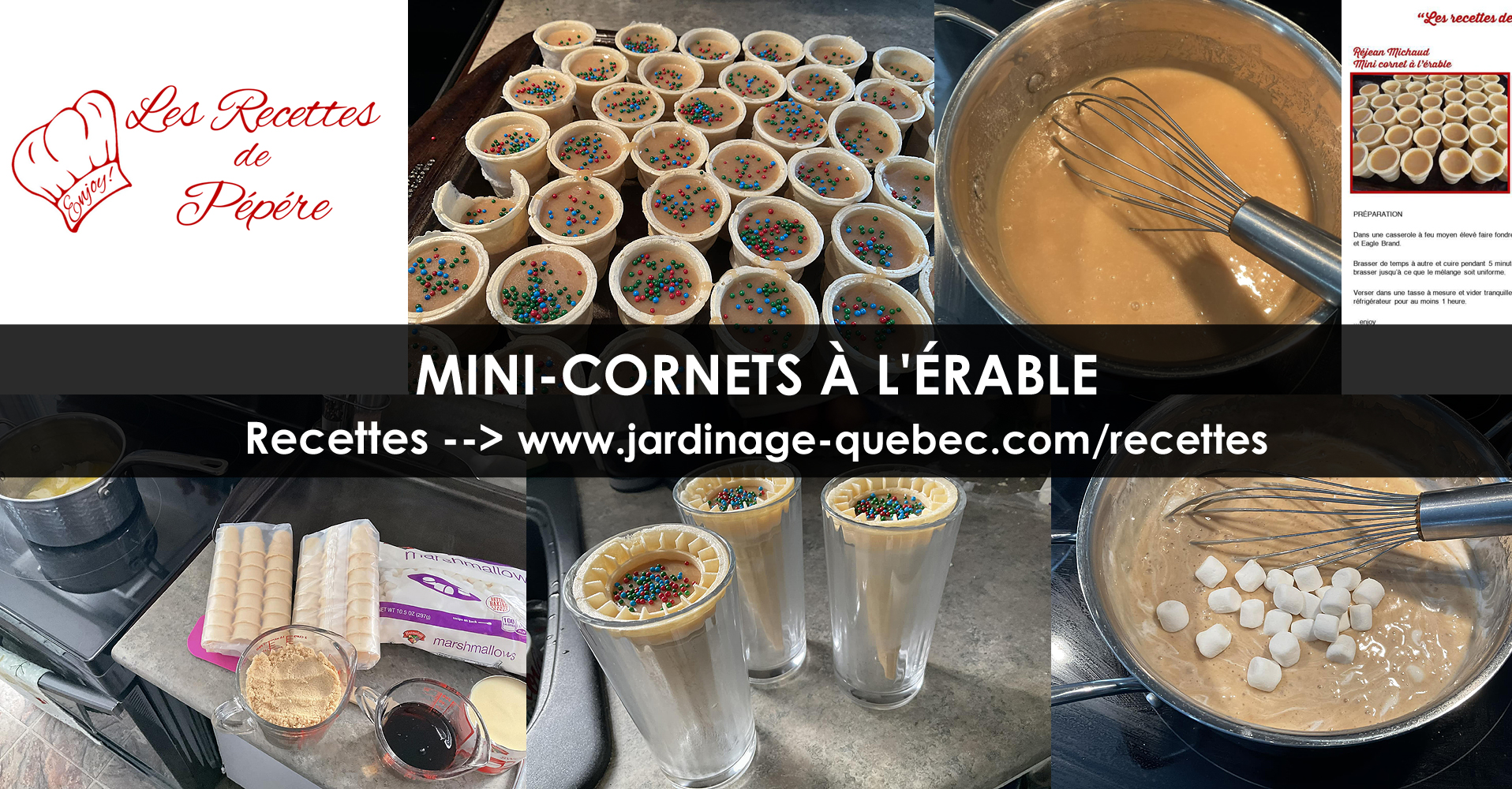Mini-cornets à l'érable - Recettes de Pépére