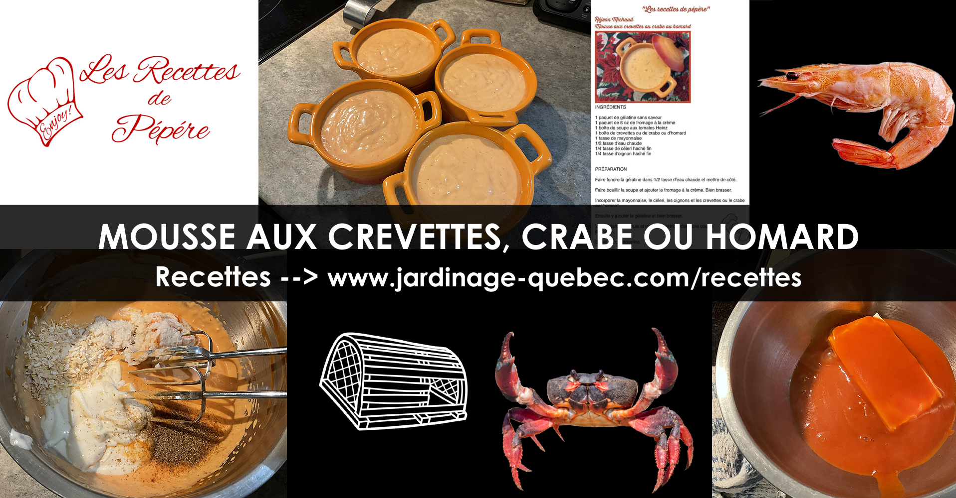 Mousse aux Crevettes ou Crabe ou Homard - Recettes de Pépére