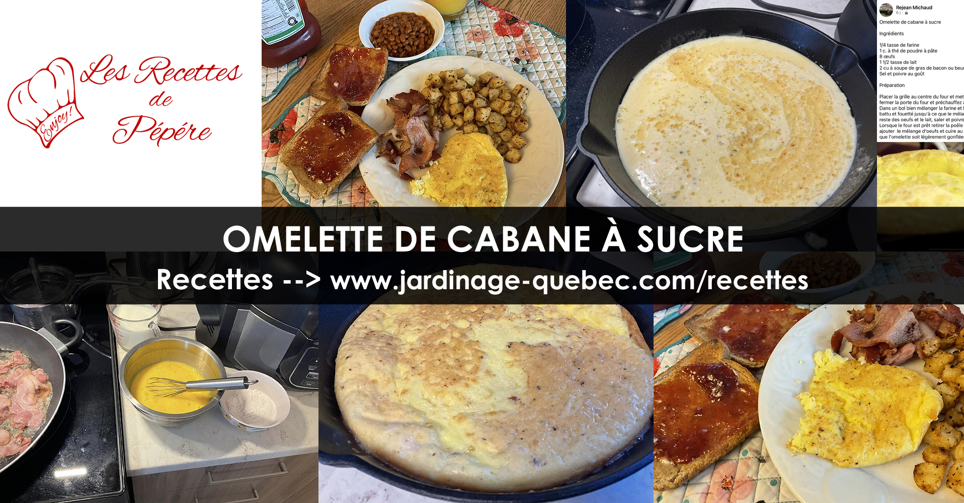 Omelette de cabane à sucre - Recettes de Pépére