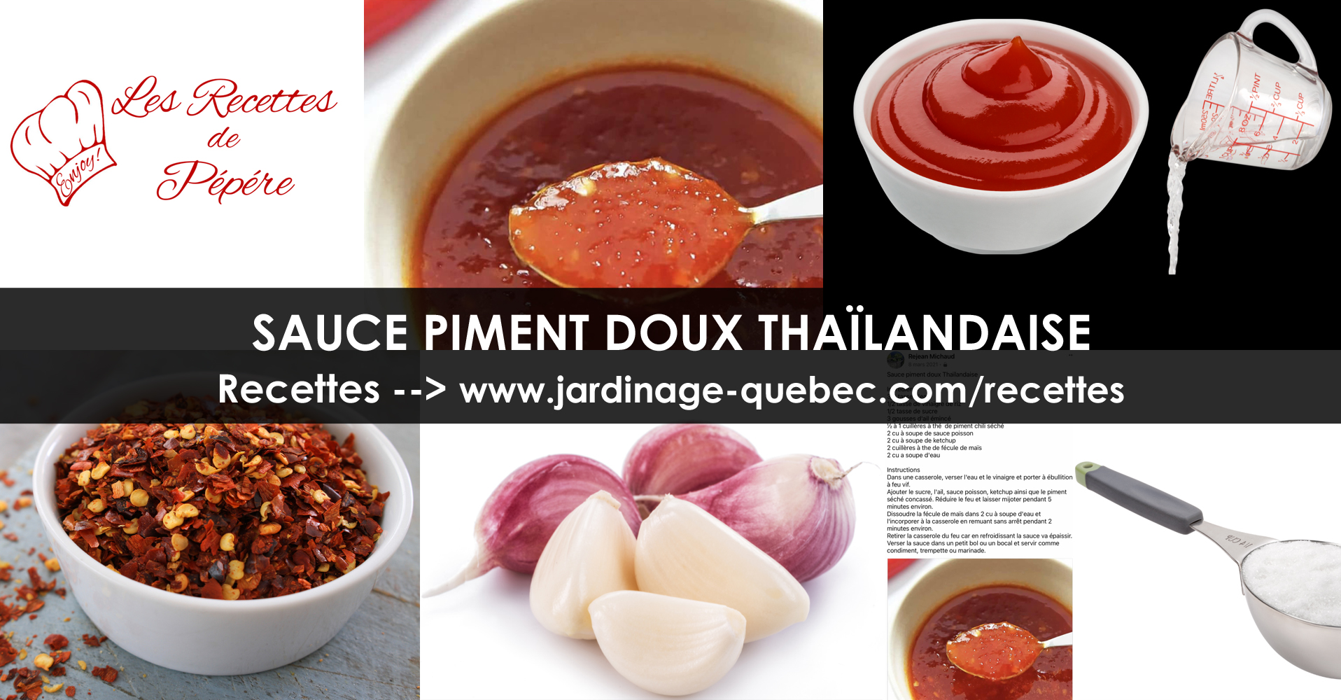 Sauces Piment doux Thaïlandaise - Recettes de Pépére