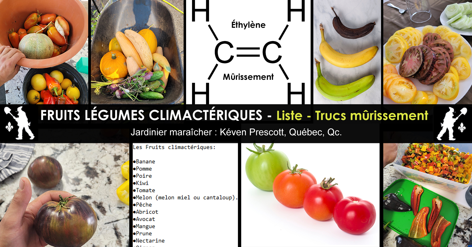 Fruits et Légumes Climactériques - Liste et Trucs de Mûrissement